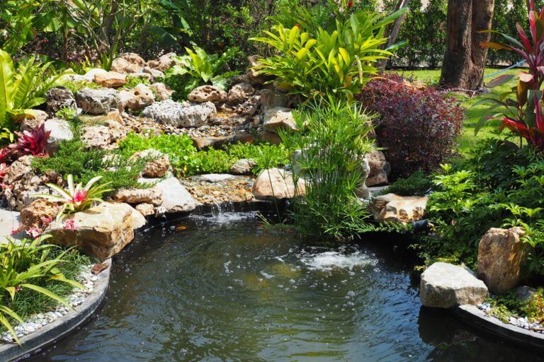 28 Natural Garden Pond Ideas (Raised & Waterfall UK Designs)