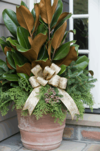 25 Stunning Christmas Porch Pot Ideas to Transform Your Front Door This ...